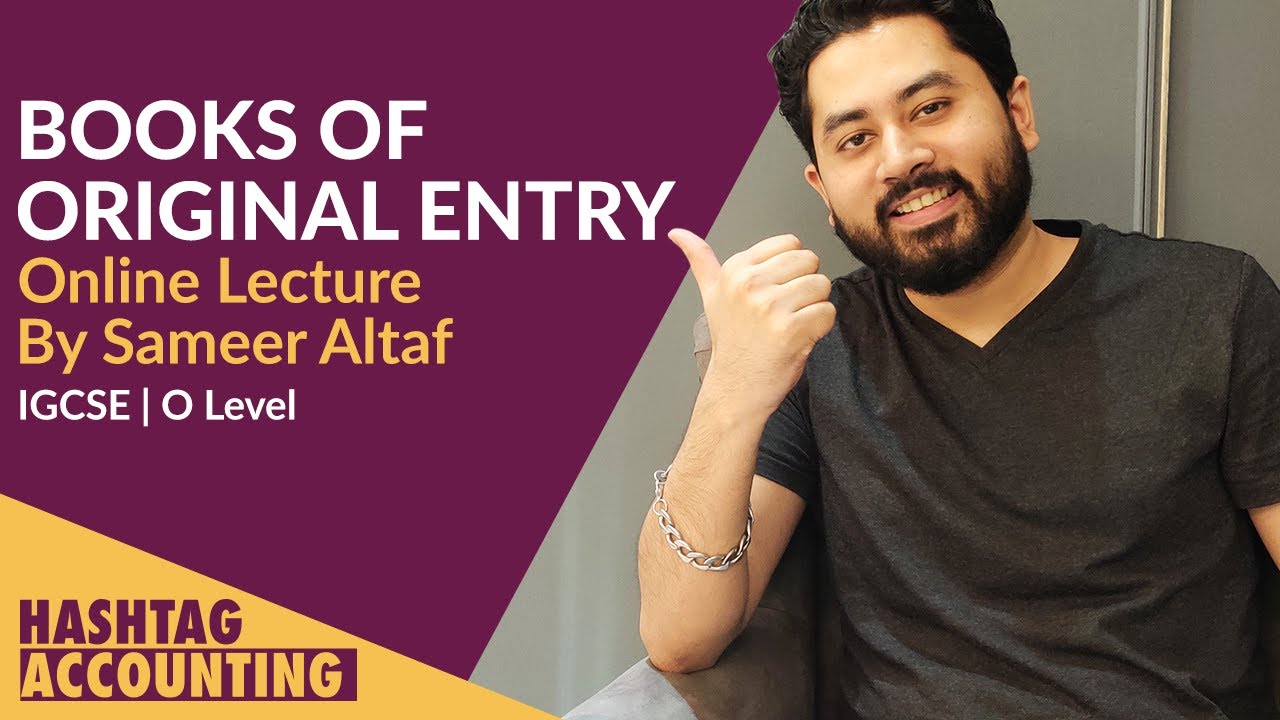Books of Original Entry | Chapter Explanation | Online Lecture by ...