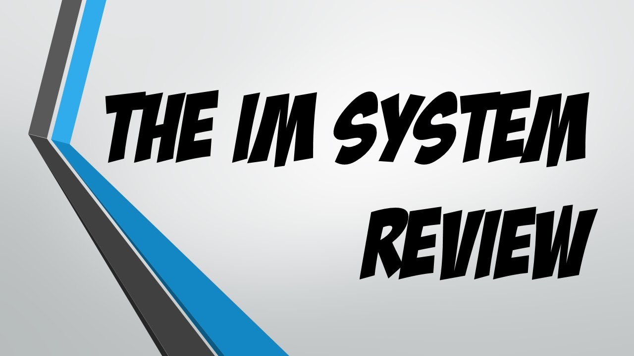 The IM System Review of Kenster's IM System - YouTube
