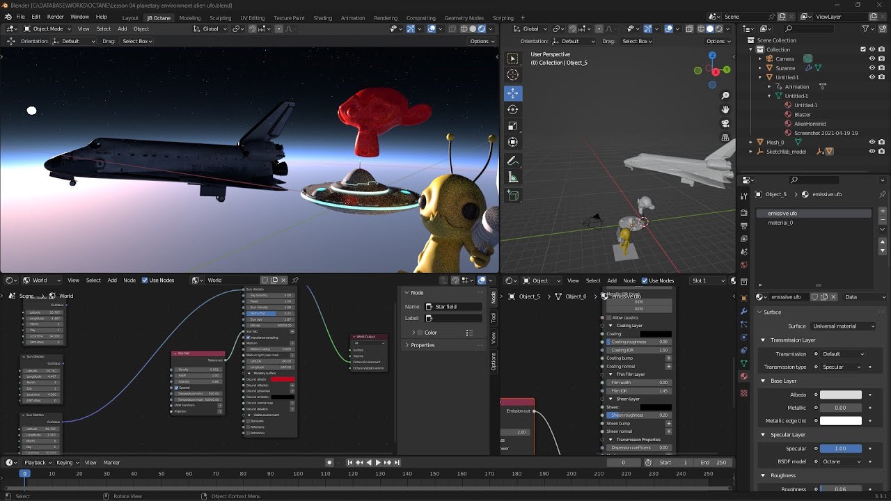 OCTANE - Lesson 04 - Natural External Light, Sun, Sky, Planetary ...