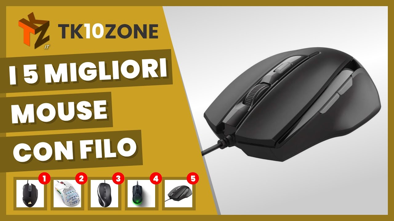 I 5 migliori mouse con filo per PC - YouTube