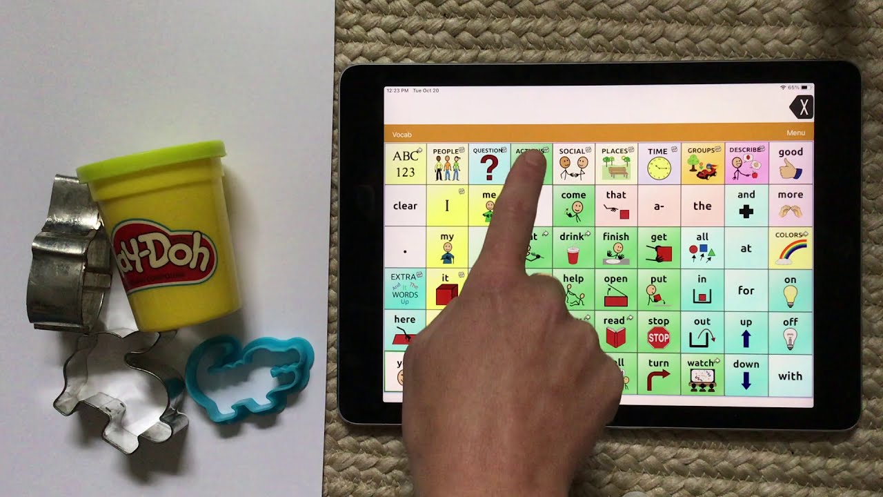 Playing in AAC! Play Dough with TouchChat with WordPower - YouTube