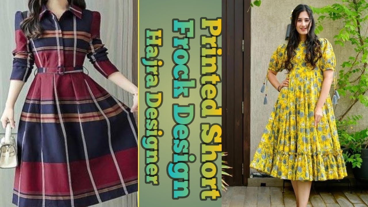Printed Short Frock Design Lawn Printed Frock Design Printed Lawn Frock ...