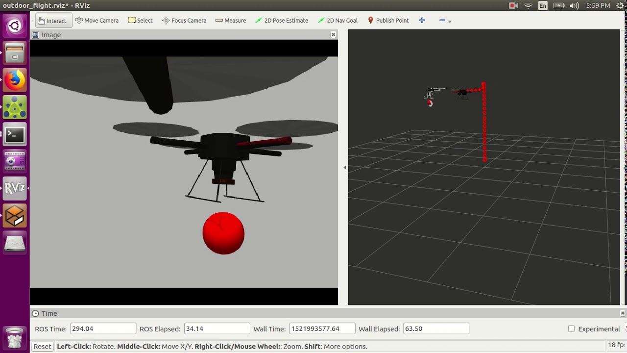 Tracking and allocating quadcopter rviz - YouTube