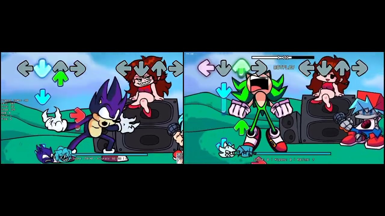 FNF Taste Of Blood TGT Dark Sonic And Hyper Sonic - YouTube