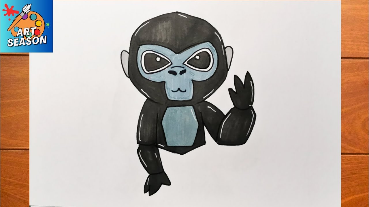 How to Draw The Gorilla Tag Step by Step - YouTube