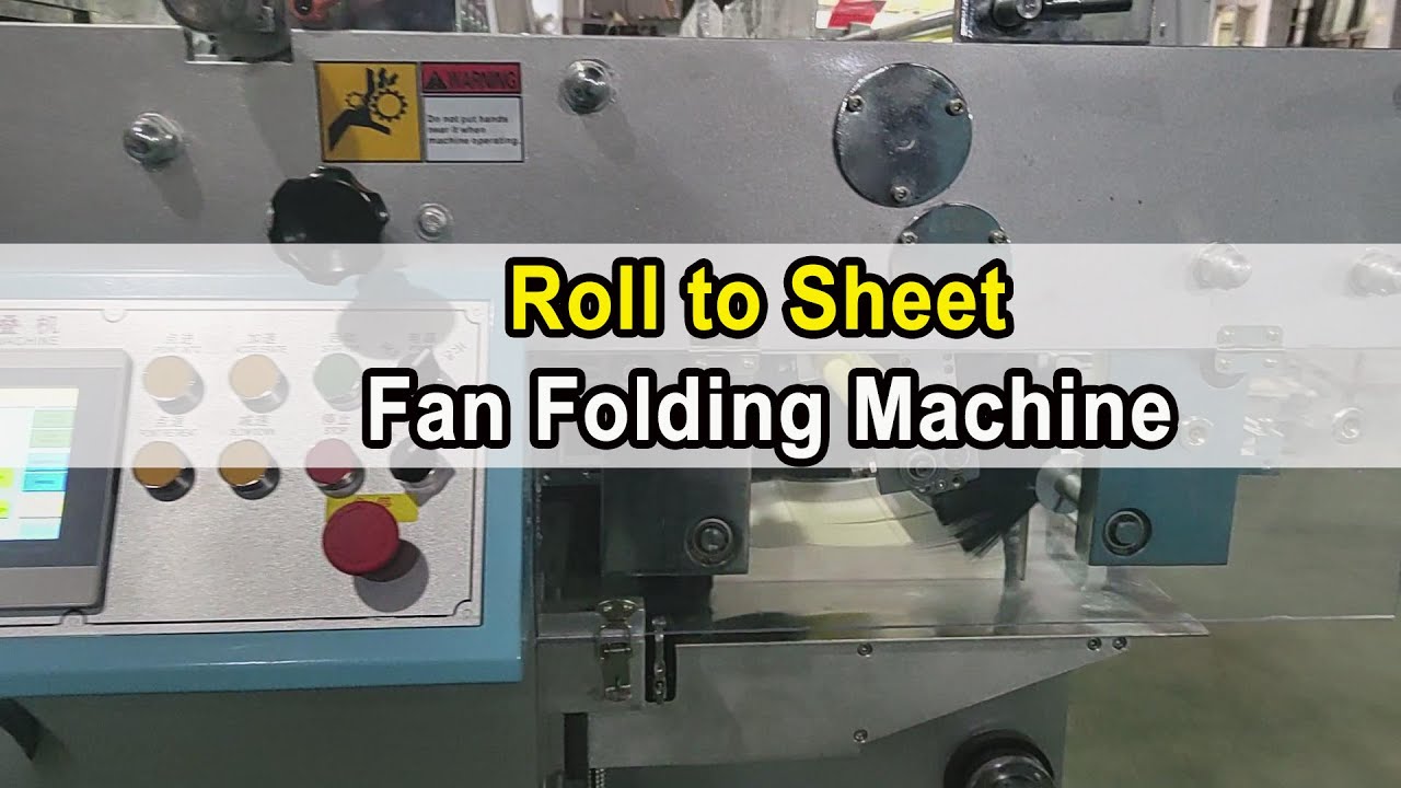 JPS-320ZD Auto Roll to Sheet Folding Machine For Label Sticker Thermal ...