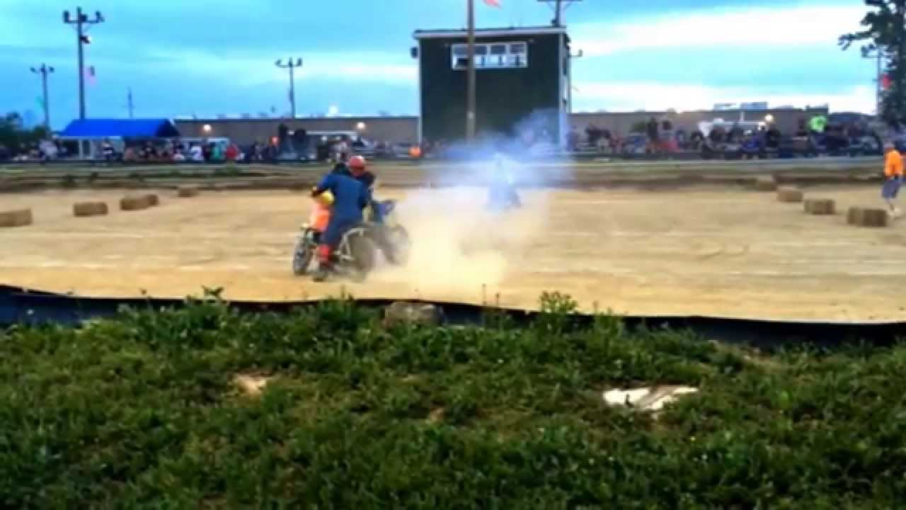 3 Rivers Motorcycle Demolition Derby 2014 Set 1 - YouTube