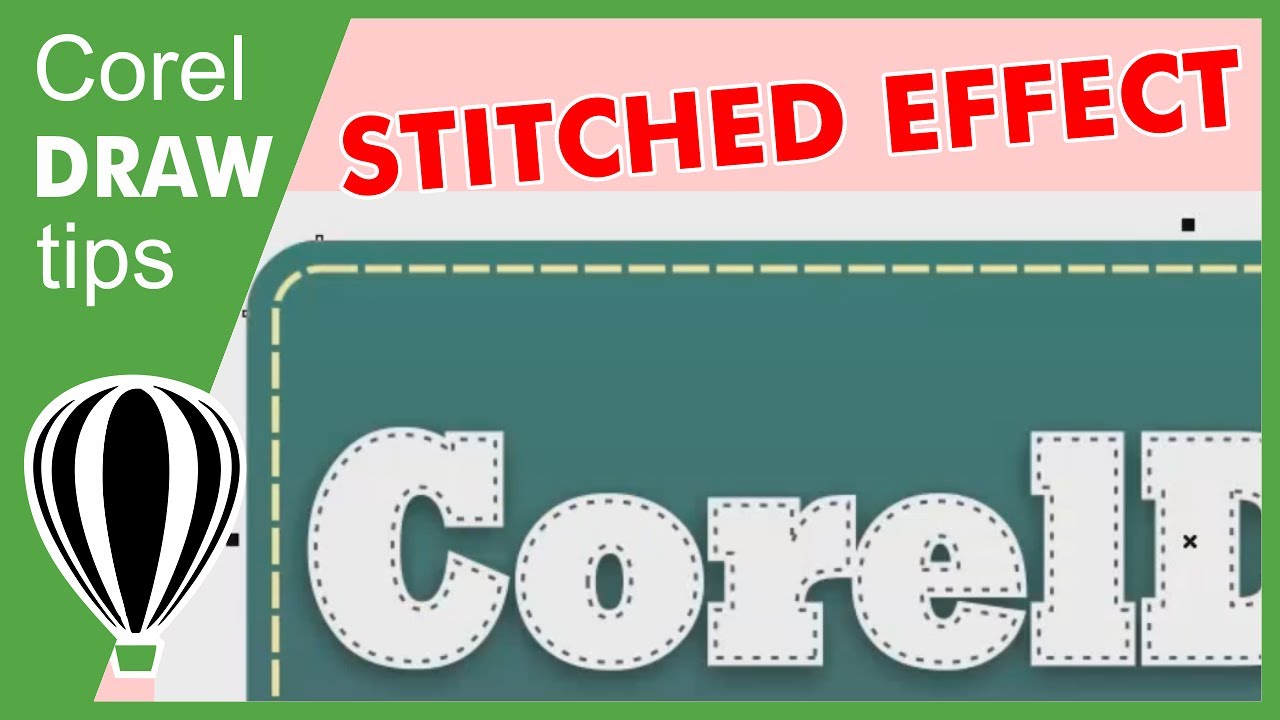Simple and easy stitch effect in CorelDRAW - YouTube