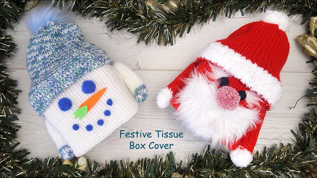 Festive Snowman & Santa Claus Tissue box cover tutorial for Circular ...