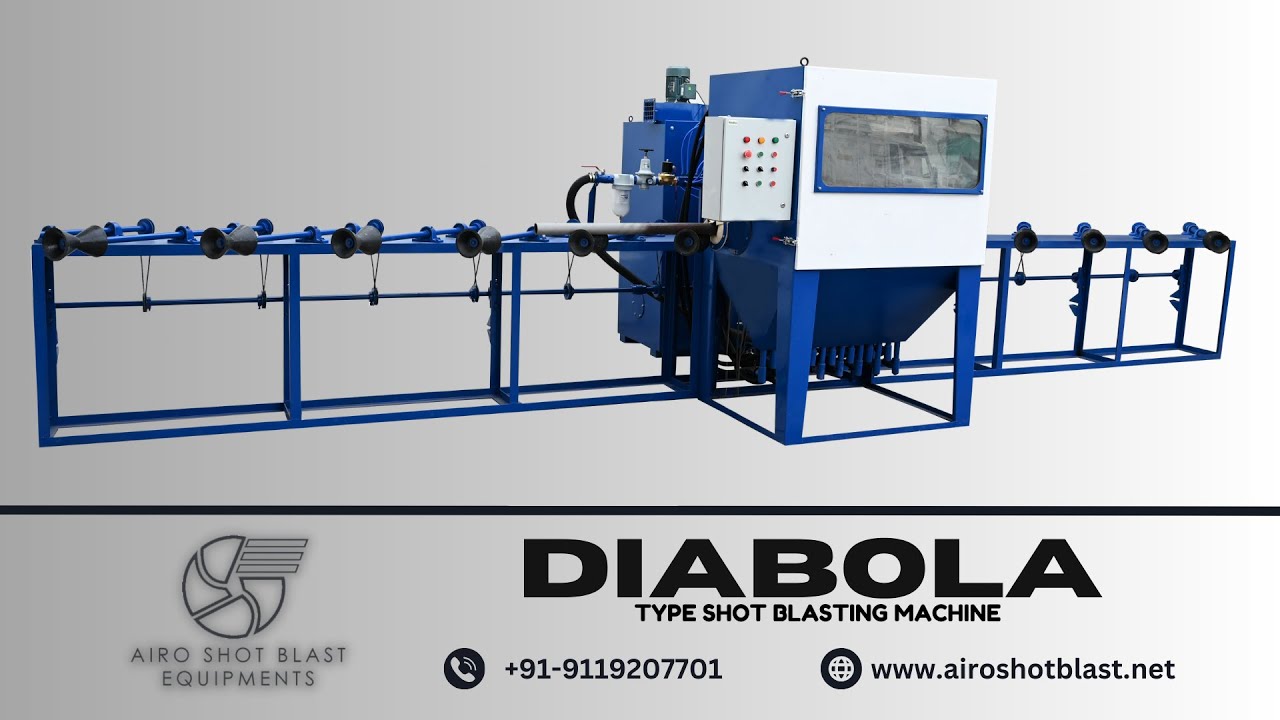 Diabola Shot Blasting Machine | Diabola Type Pipe Shot Blasting Machine ...