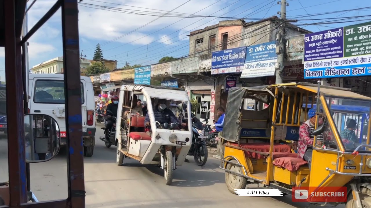 Dhangadi city WINTER sunny day |Campus Road TO dhangadhi Chaurah | Time ...