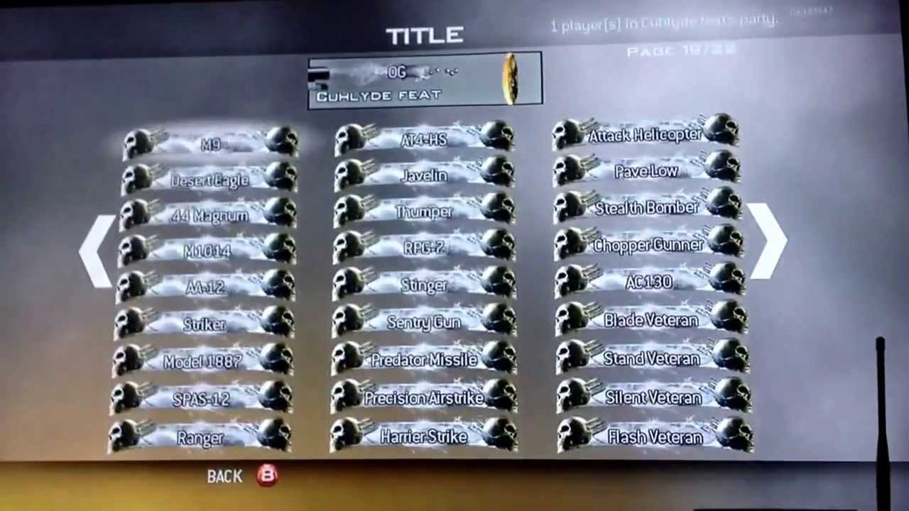 MW2 hacks (all titles and emblems, colored classes, hacked score, 11th ...