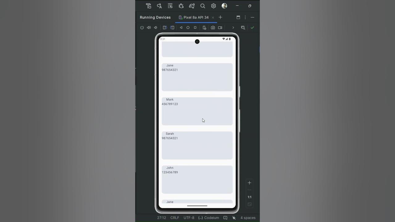 I Implemented Lazy Column in Jetpack compose #androiddevelopers #android #coding #kotlin #mobile ...
