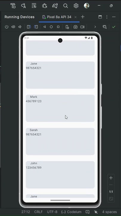 I Implemented Lazy Column in Jetpack compose #androiddevelopers #android #coding #kotlin #mobile ...