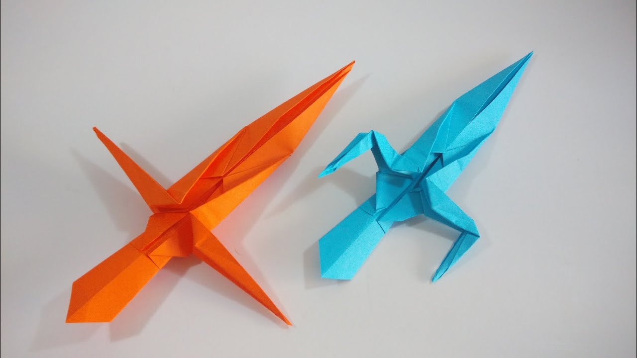 Espada De Origami Paso A Paso Espada Con Un Billete De $5 Dólares.