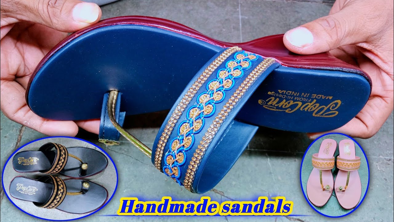 How to make kolapuri sandals | diy shoes | chappal making | design ...