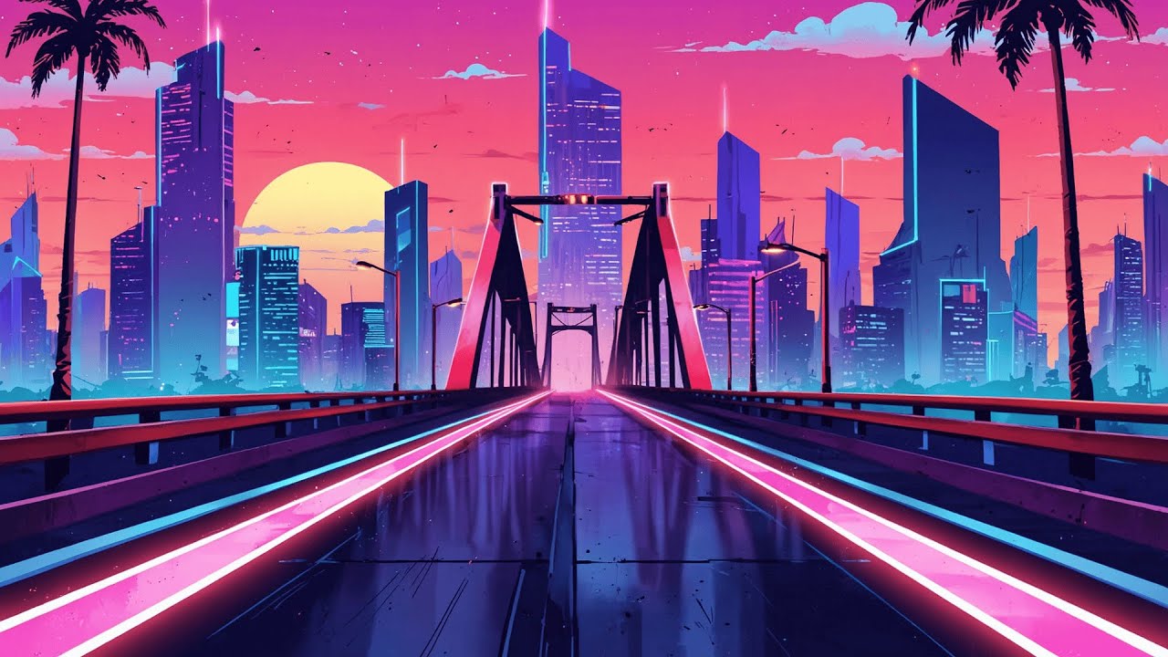 𝟏𝟗𝟖𝟐 - Retrowave / Synthwave Journey for Chill & Focus – Neon Bridge ...