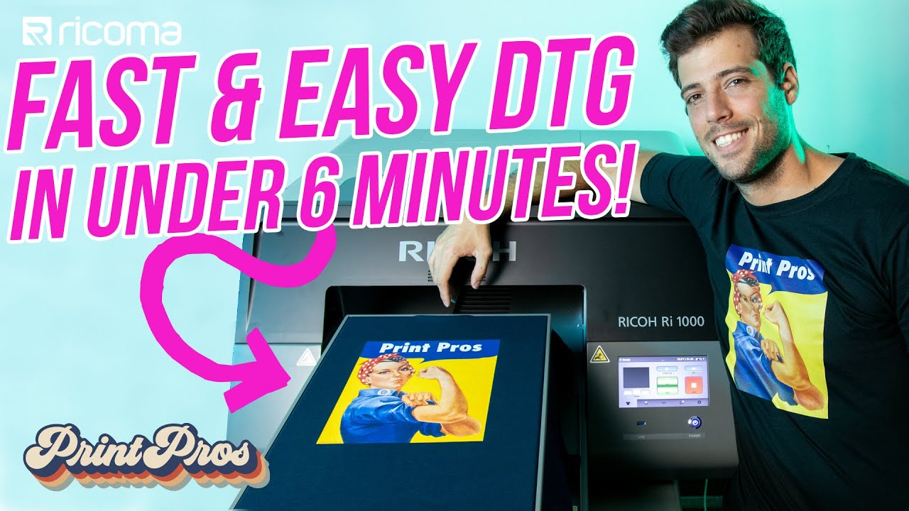 Direct to Garment Printing | Printing on a Dark T-Shirt in Under 6 ...