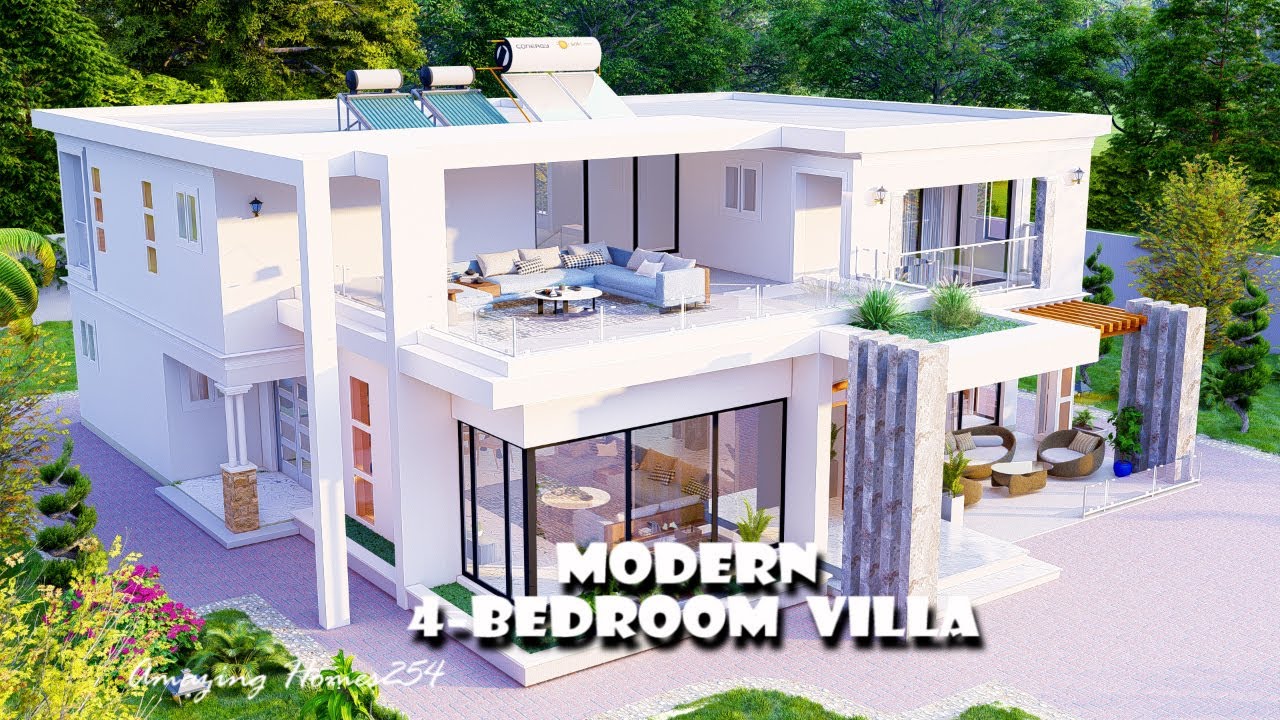 Simple and Modern 4 bedroom Maisonette/House plan [17mx15m] Maisonette ...