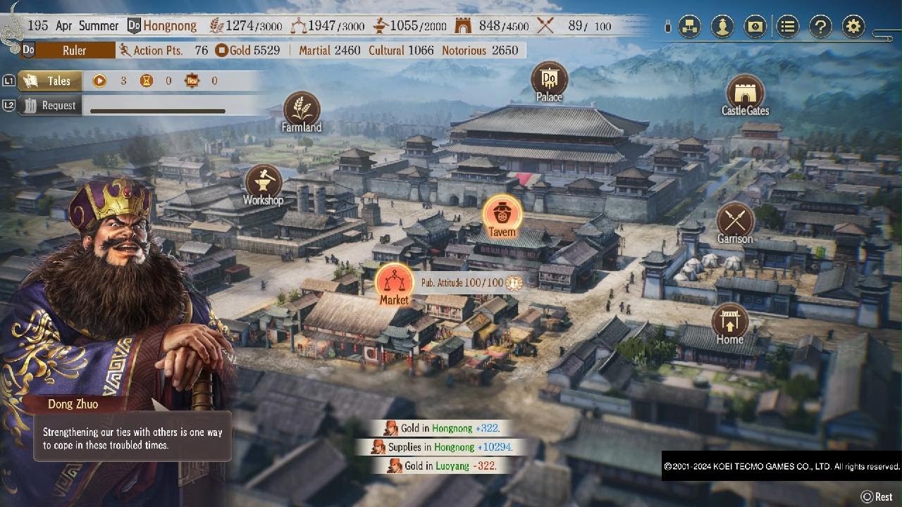 ROTK 8 REMAKE Dong Zhou finally gets revenge on Lu Bu - YouTube