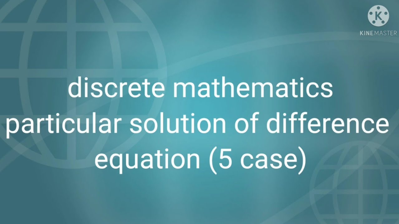 particular solution of difference equation (5 case) - YouTube