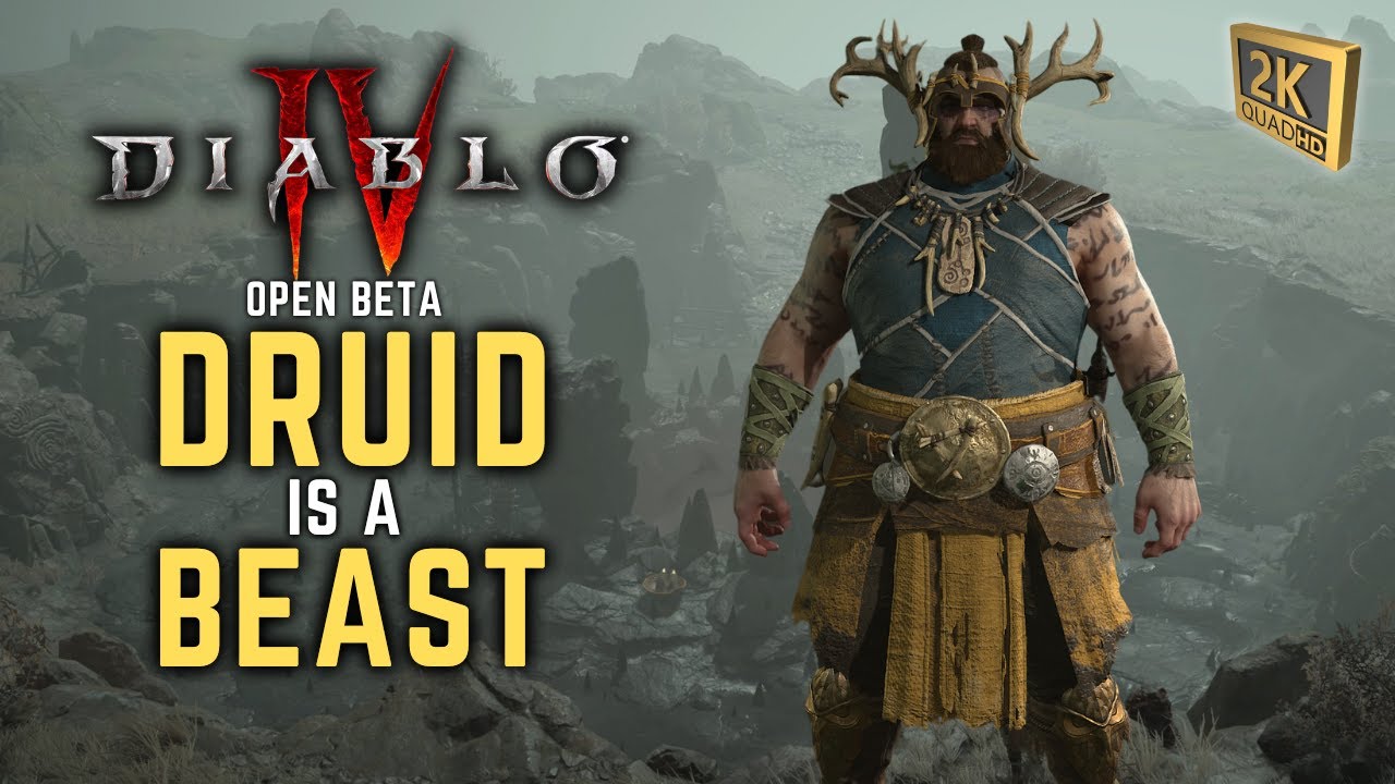 Diablo 4 -- Open Beta Druid Gameplay -- First Hour -- PC 1440p - YouTube