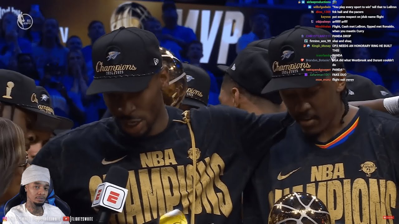 FlightReacts To OKC Thunder FULL Championship Trophy Presentation - SGA ...