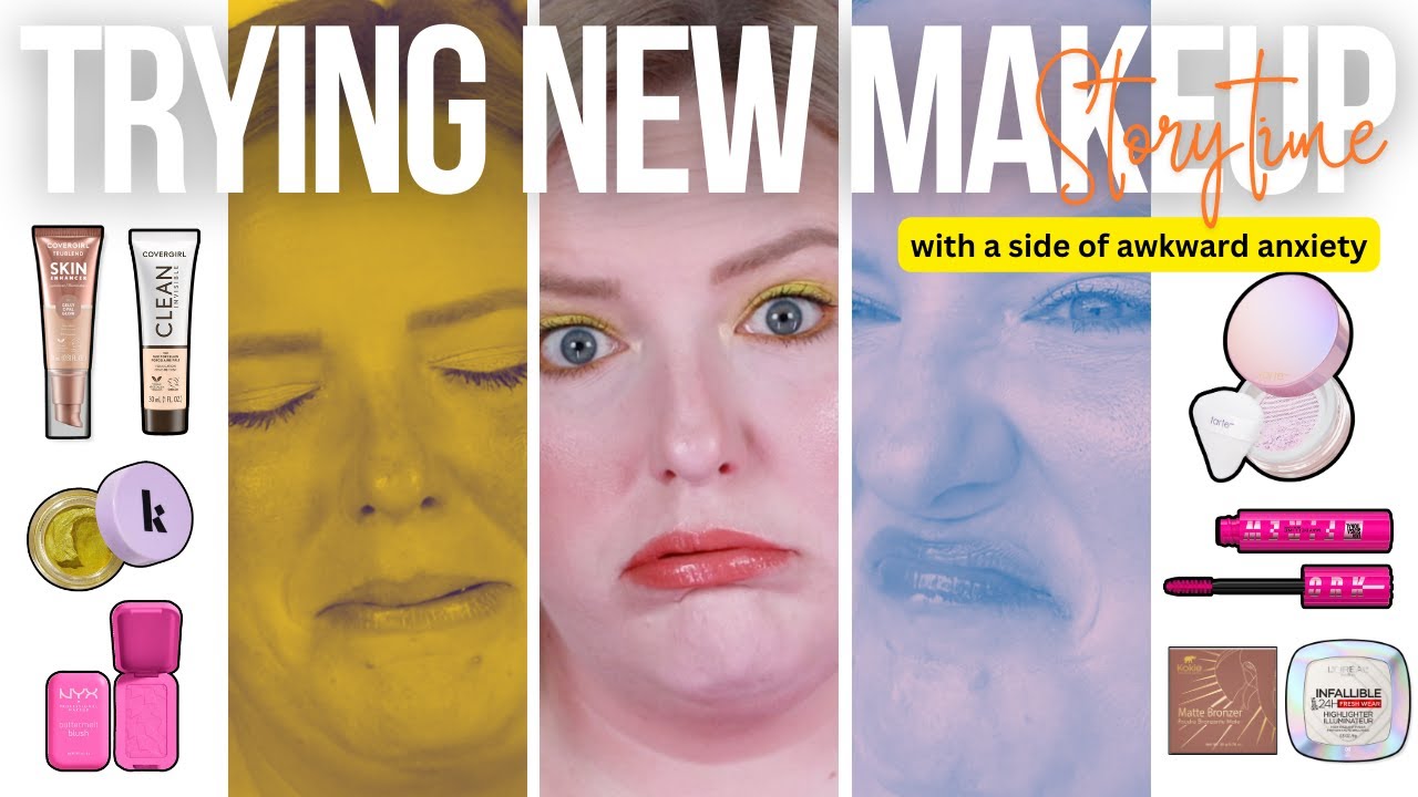 Trying New Makeup with a side of awkward anxiety - YouTube