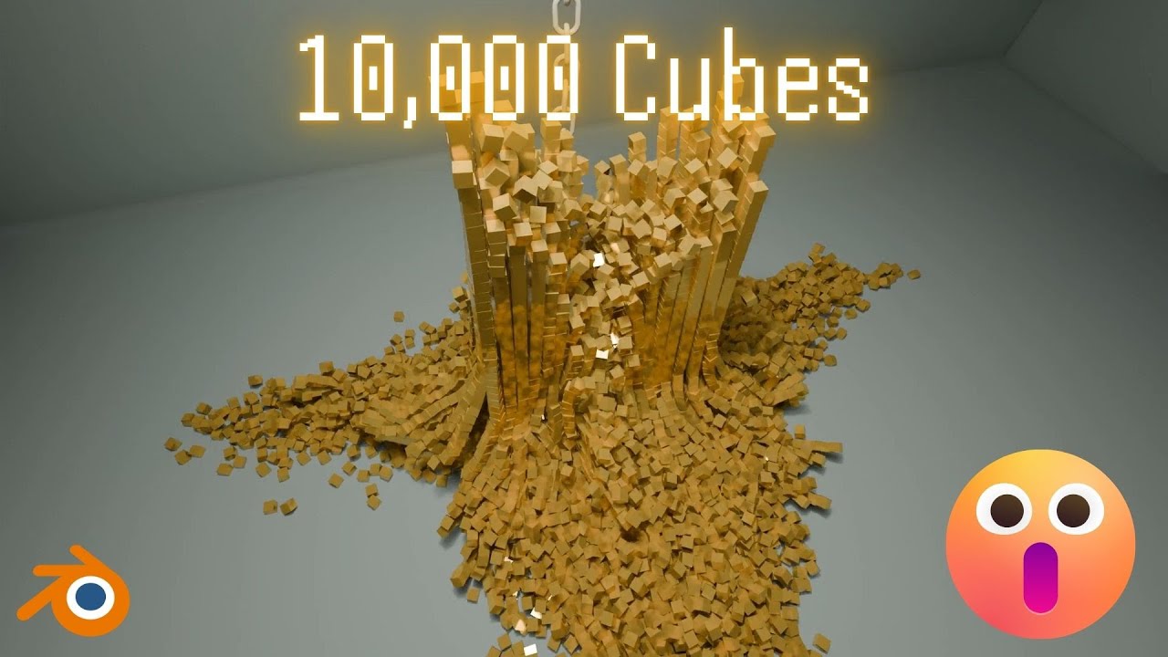 100 cubes vs 10000 cubes oddly satisfying destruction !! - YouTube