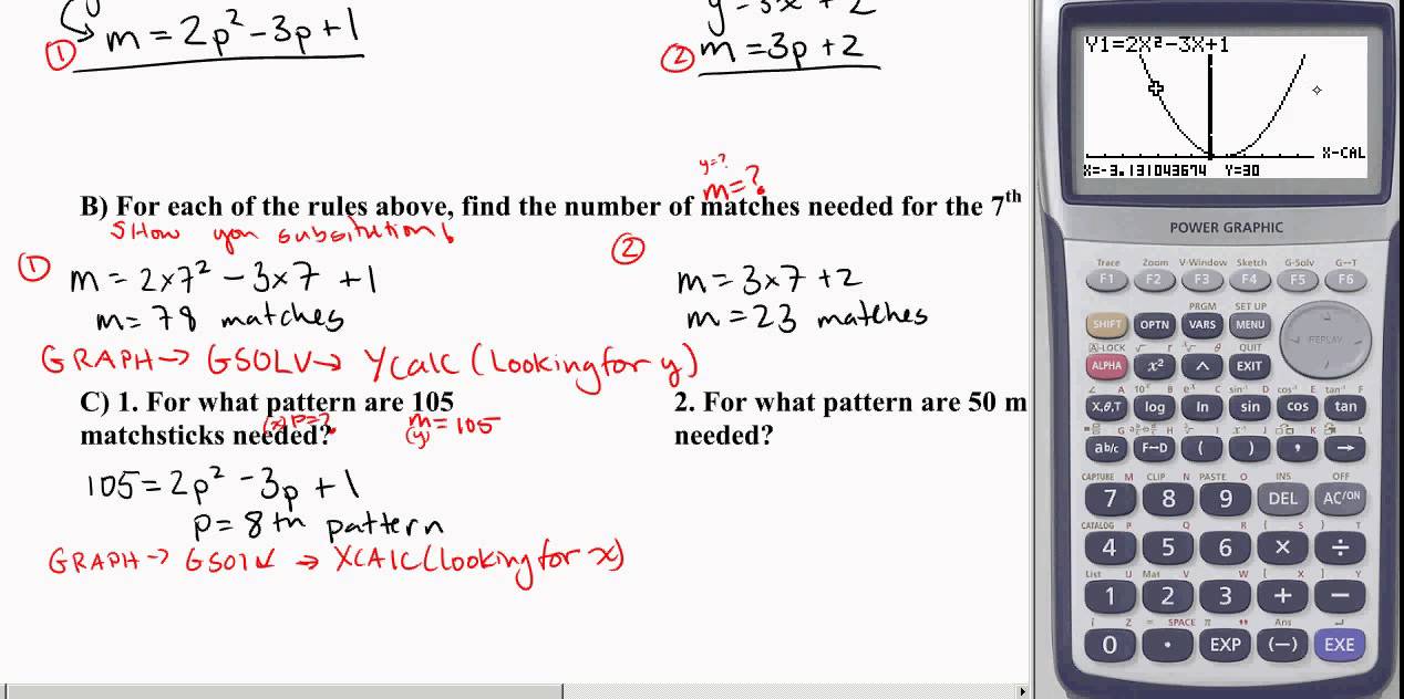 yr 11 graphs use the rule find x linear and quadratic - YouTube