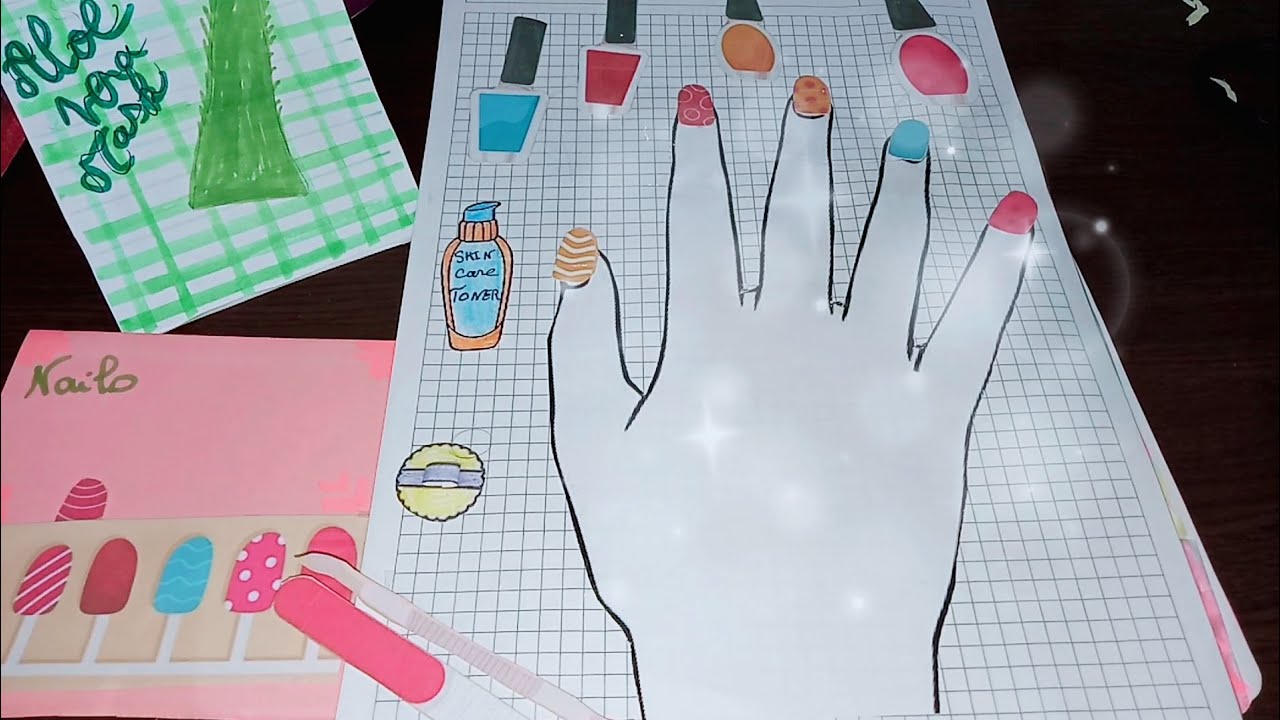 nail care with paper dolls//ASMR 👄 - YouTube