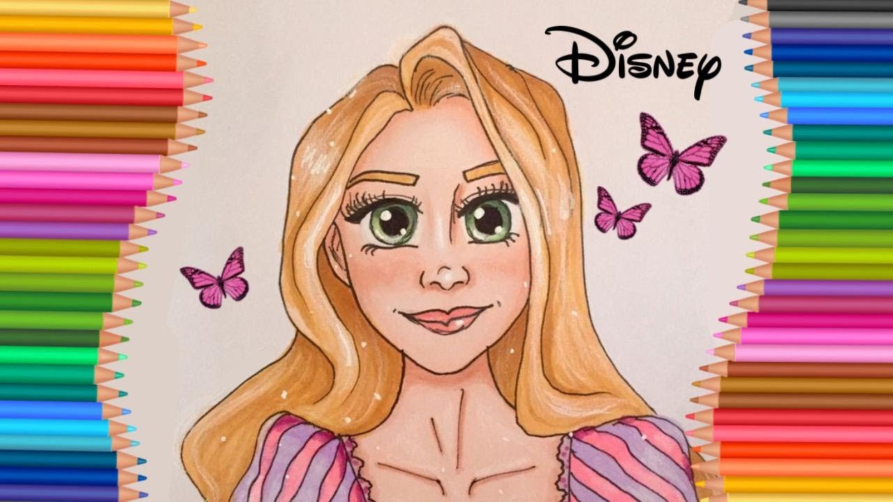 How to draw cute Princess Rapunzel | Tangled | Easy DIY - YouTube
