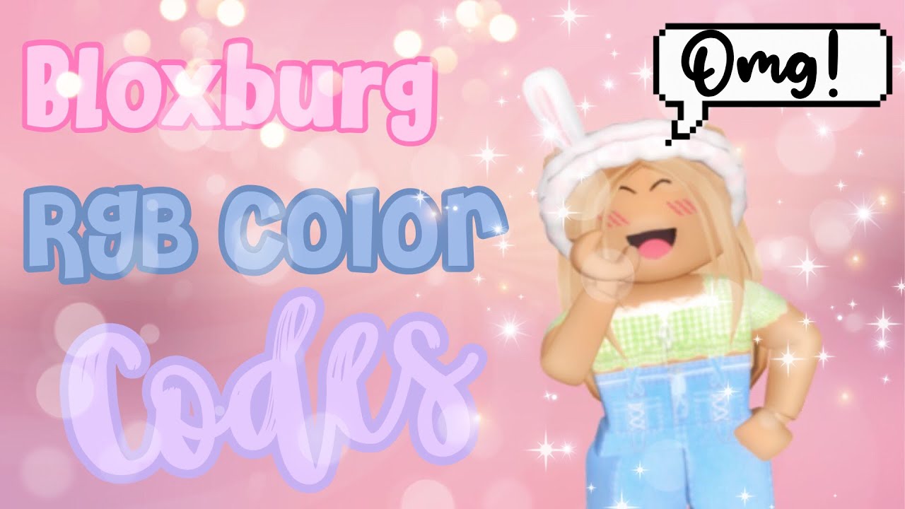 Bloxburg RGB color codes! - YouTube