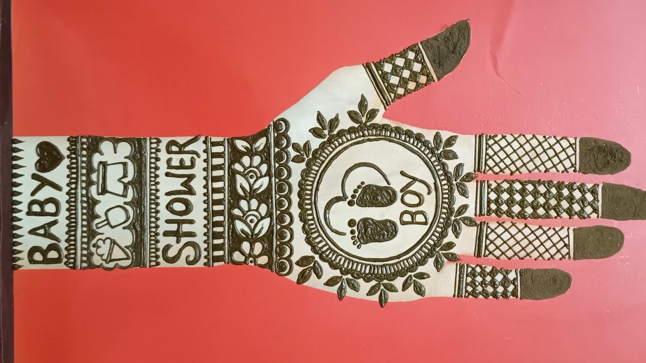 Baby Shower Mehndi Design | Simple Mehndi Design | गोद भराई मेंहदी ...