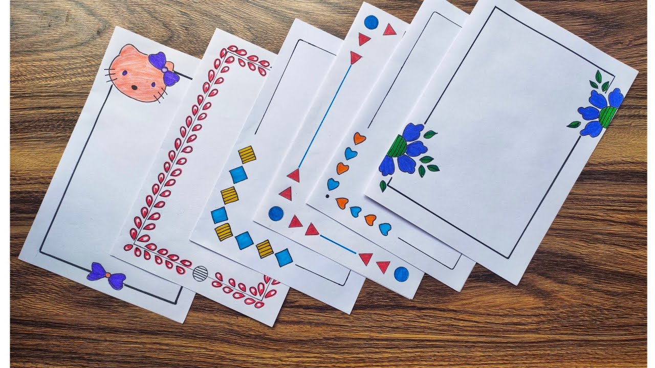 Beautiful Border Designs/Project Paper Border Design/Easy Project ...