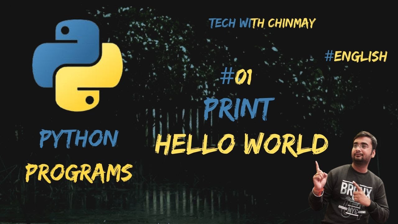 Print In Python Print Hello World In Python Python Program Series In English Youtube 4065