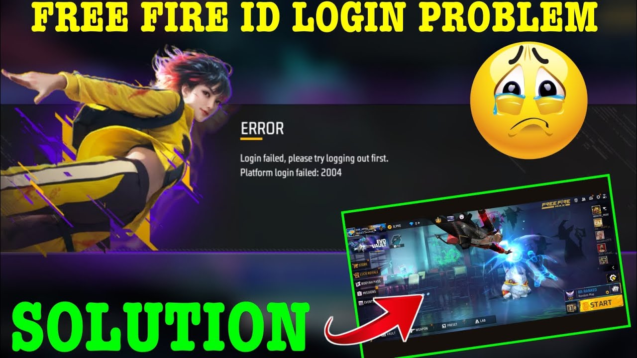 free fire login failed please try logging out first/Google login ...
