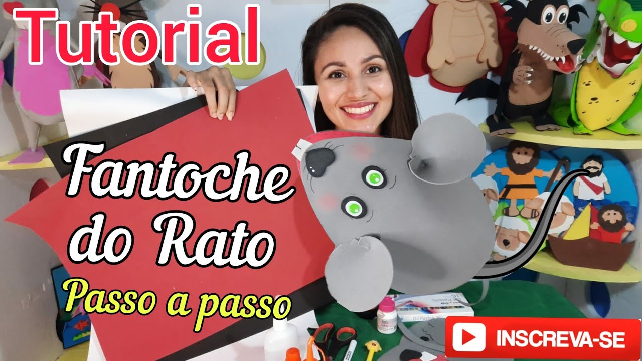 (Passo a passo)TUTORIAL DO FANTOCHE DO RATO #noarcomatiapriscila - YouTube