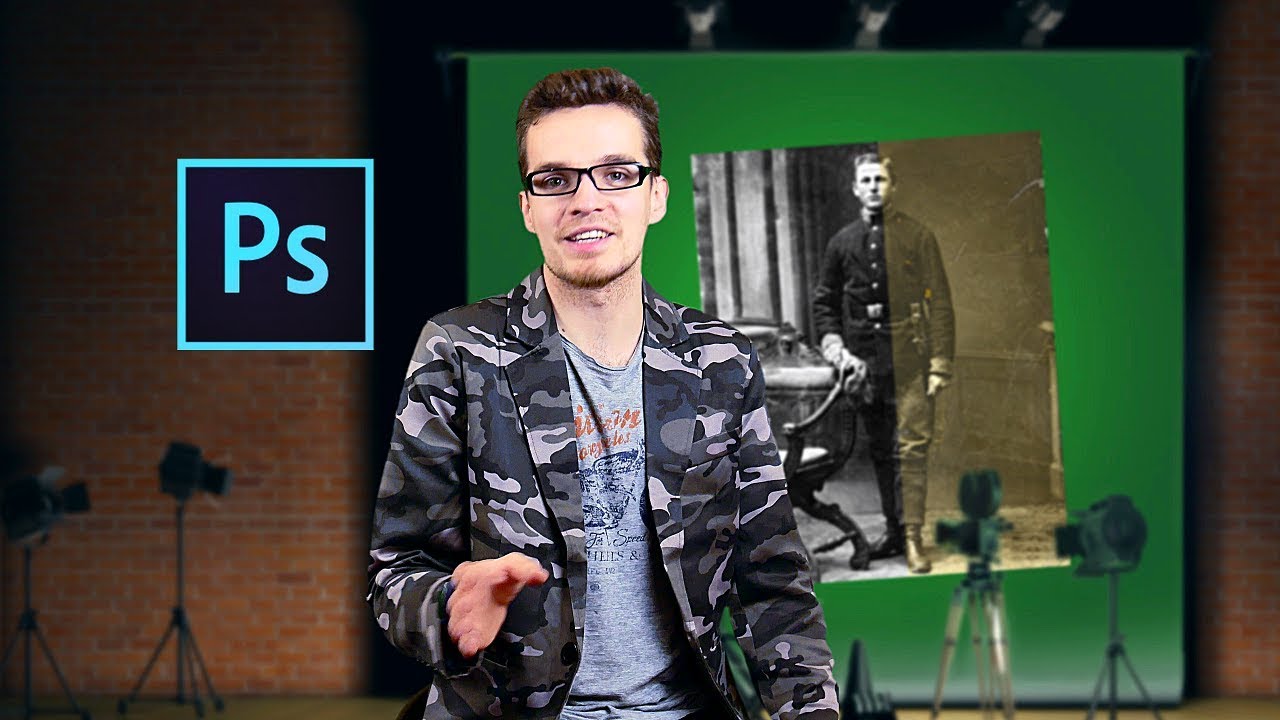 photoshop CC - TUTORIAL retušování starých fotografií (CZ) - YouTube