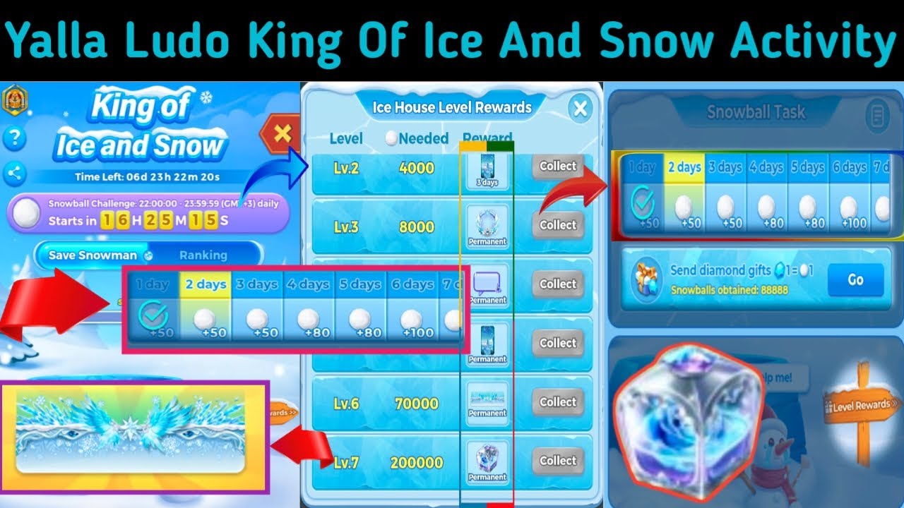 Yalla Ludo King Of Ice and Snow Dice Open|Yalla Ludo New Dice King of ...