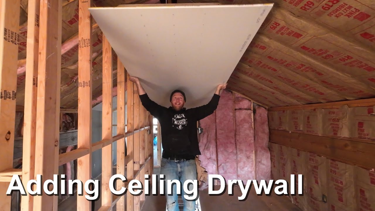 Drywall Feels Like ART and I Can't Draw | Building Our Own DIY Tiny ...