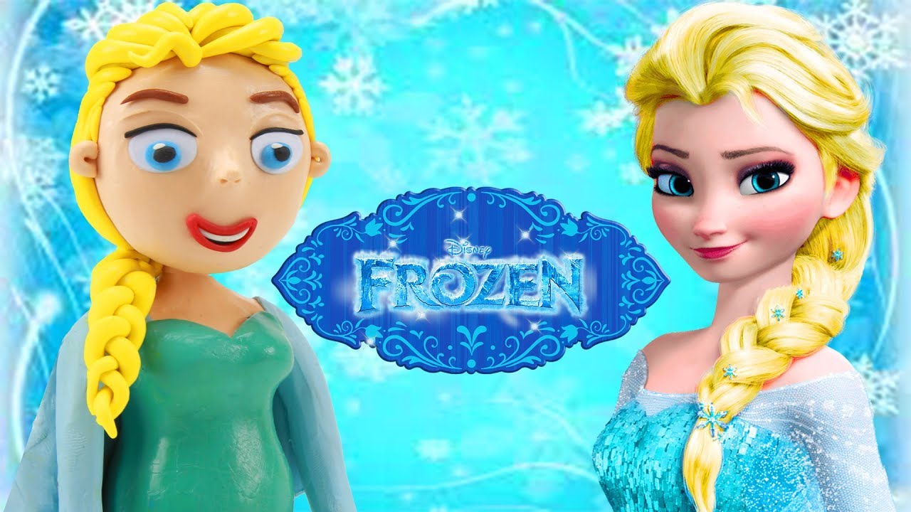 FROZEN ELSA NEW MAKE UP | Superhero & Frozen Elsa Play Doh Stop Motion ...