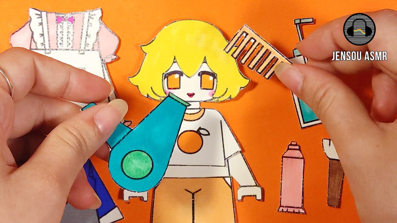 💄 ASMR Makeup ROBLOX GIRL with Paper Cosmetics 💄 화장하기 Tutorial to make ...