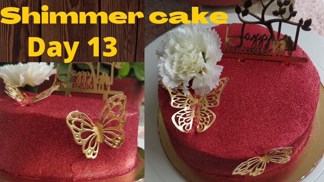 Shimmer Cake | How To Make Shimmer Cake | Shimmer Cake With Pump ...