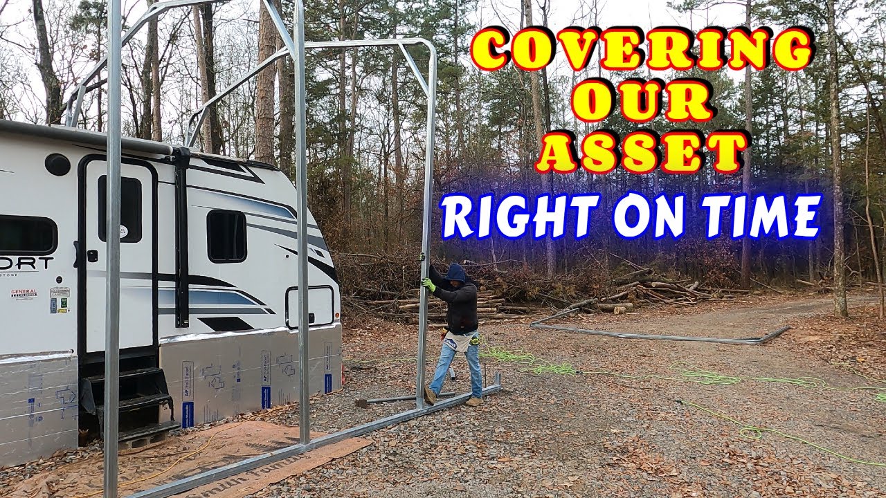 COVERING OUR HOME | work, couple builds, tiny house, homesteading, off ...