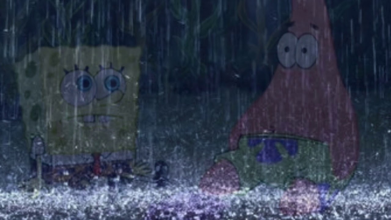 Spongebob sits in the rain for ten hours! - YouTube