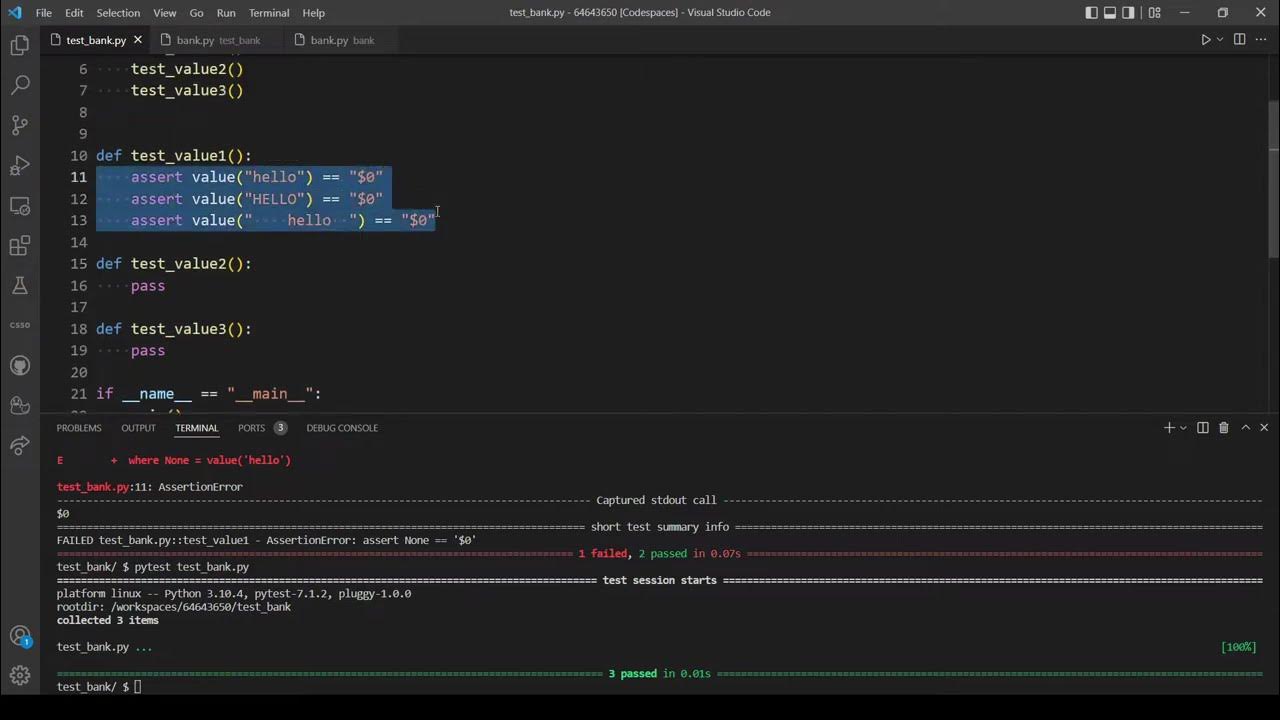 Back to the bank -Problem Set 5 (CS50's Introduction to Programming with Python) - YouTube