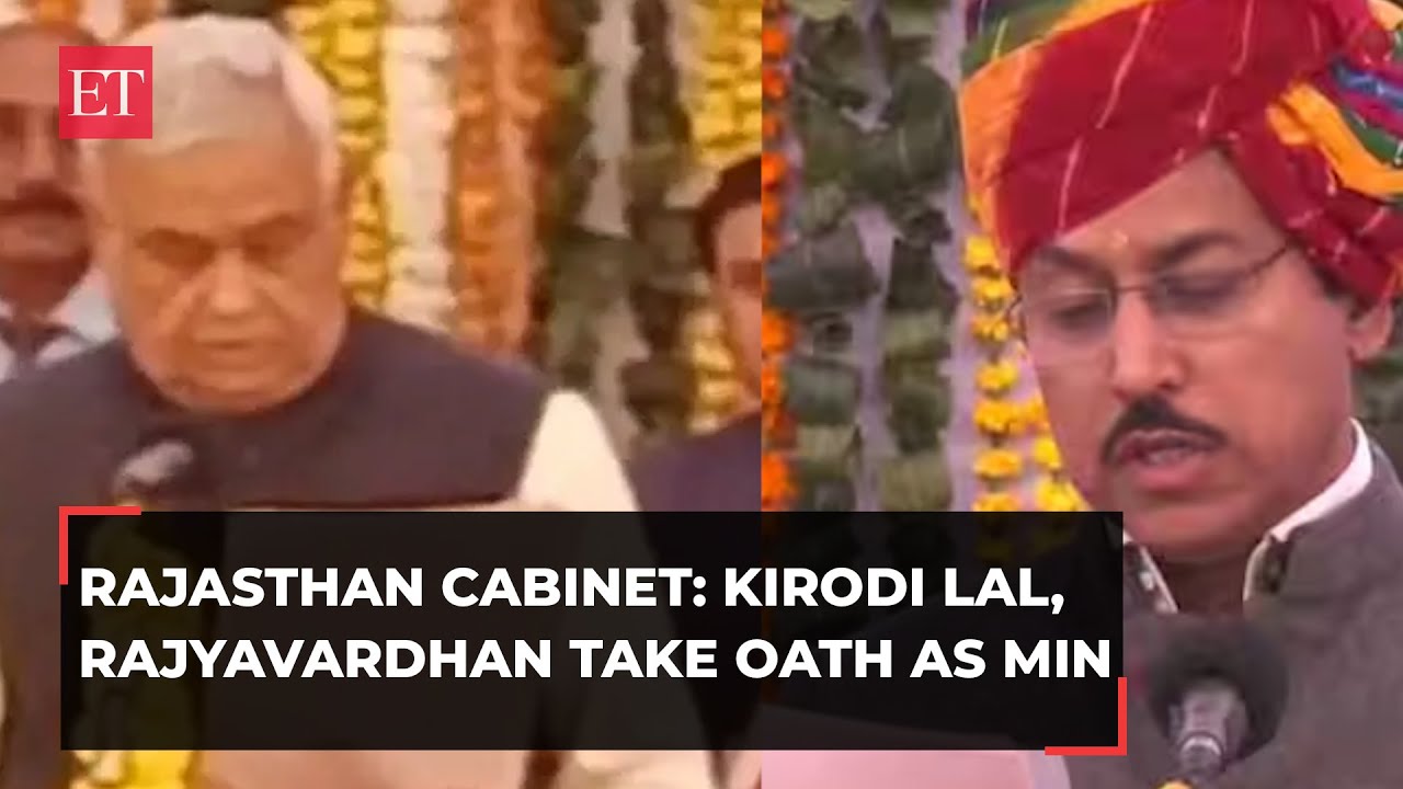 Rajasthan: Kirodi Lal Meena, Rajyavardhan Rathore take oath as ...