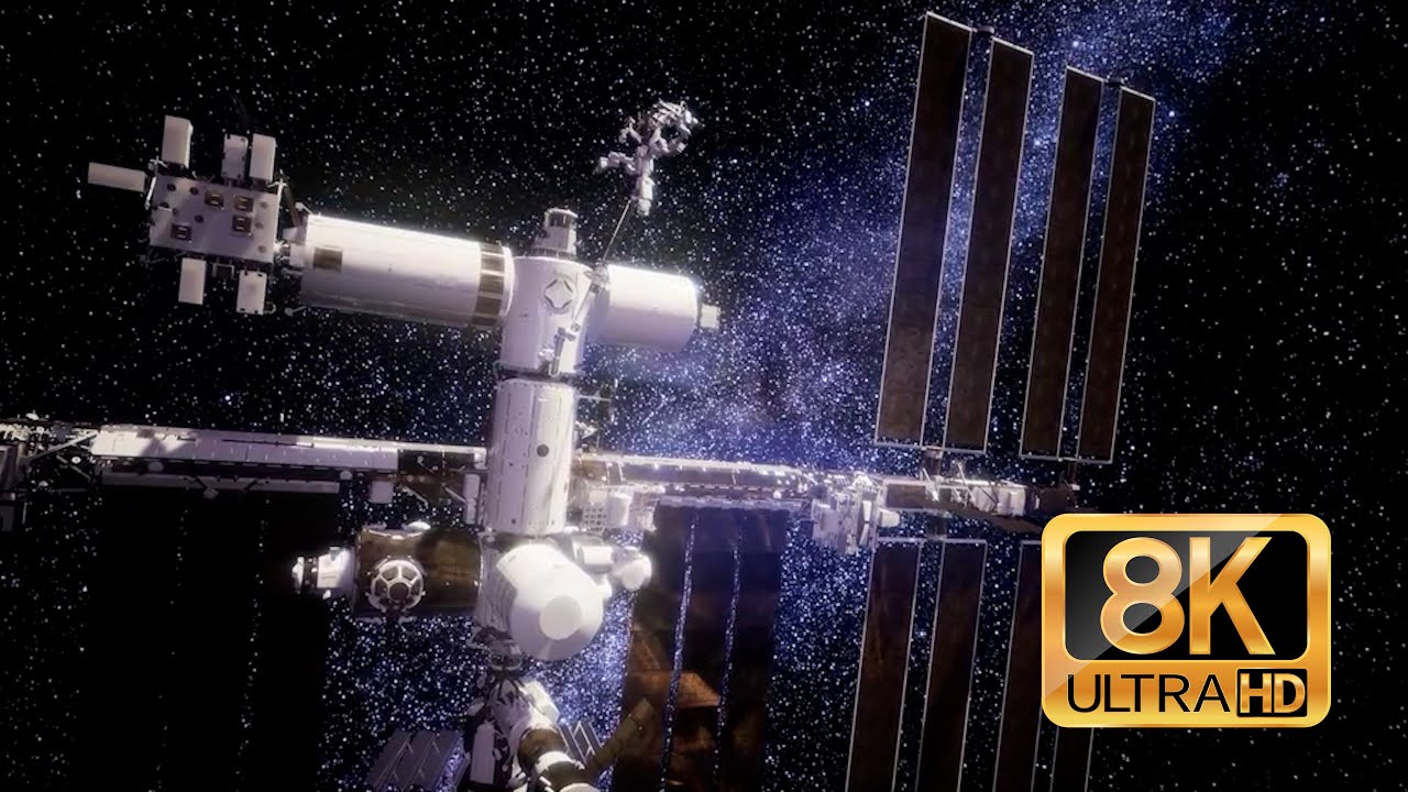 International Space Station in Outer Space! 8K Video / 4K TV - YouTube