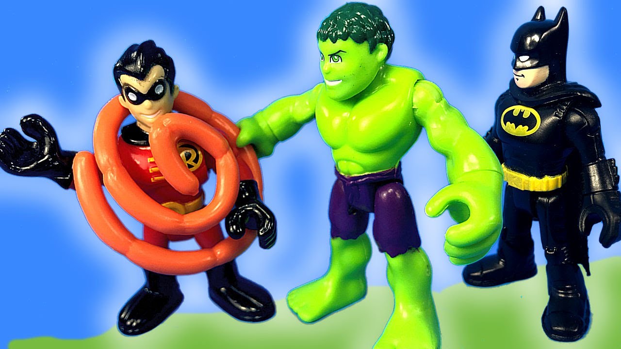 Imaginext Robin meets Hulk - YouTube